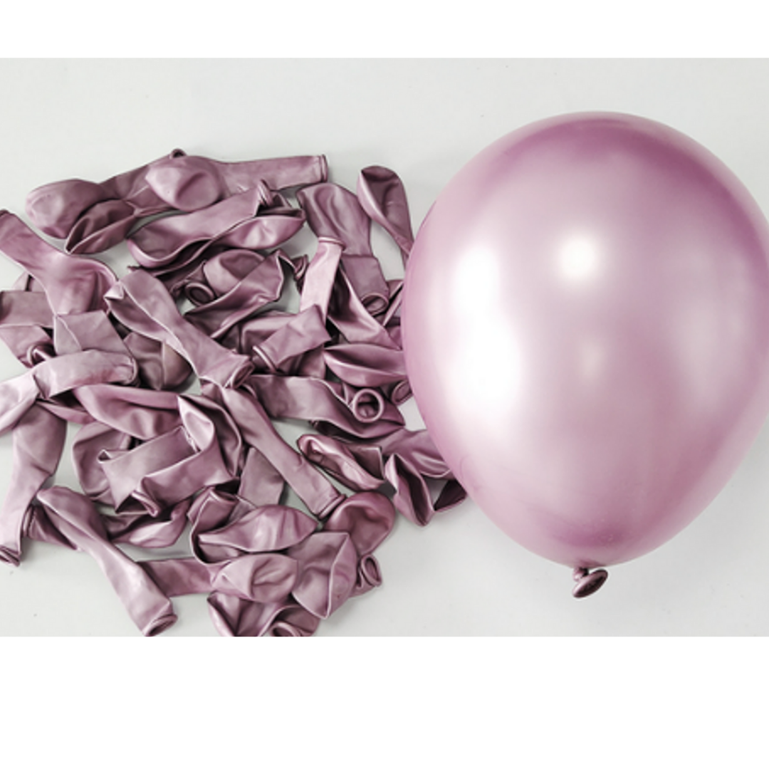 Globo Latex Chrome 10" 25cm x 50u - Rosa Viejo - Fiestalandia