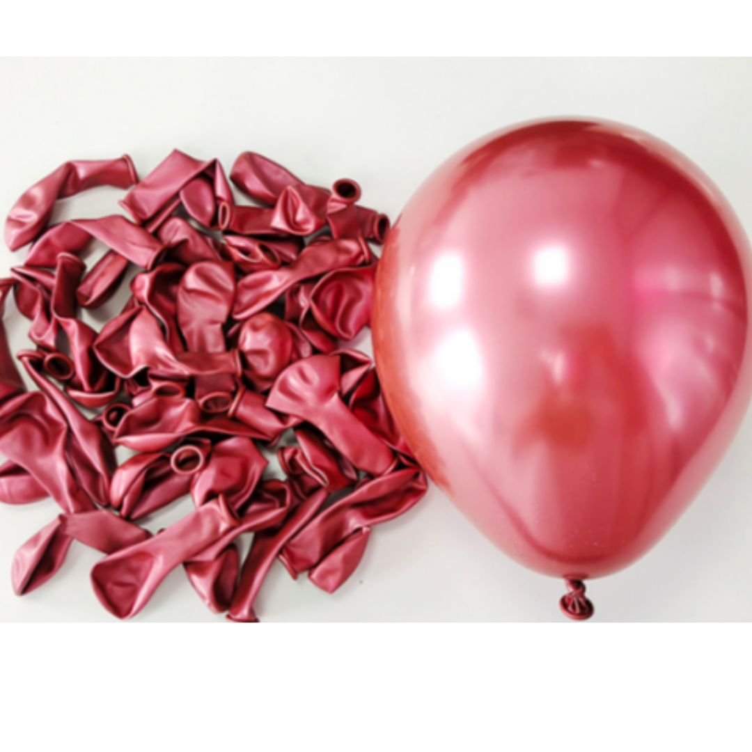Globo Latex Chrome 10" 25cm x 50u - Rosa - Fiestalandia